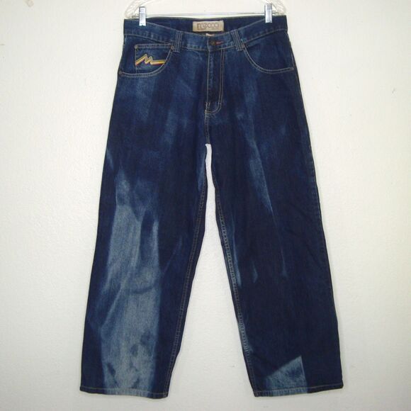 mecca | Jeans | Vintage Mecca Embroidered Distressed Wide Leg Baggy ...